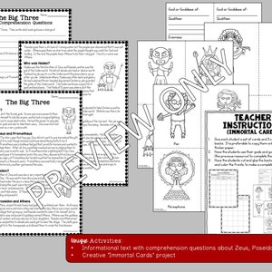 The Lightning Thief Novel Study Unit | Literature Guide | Comprehension ...