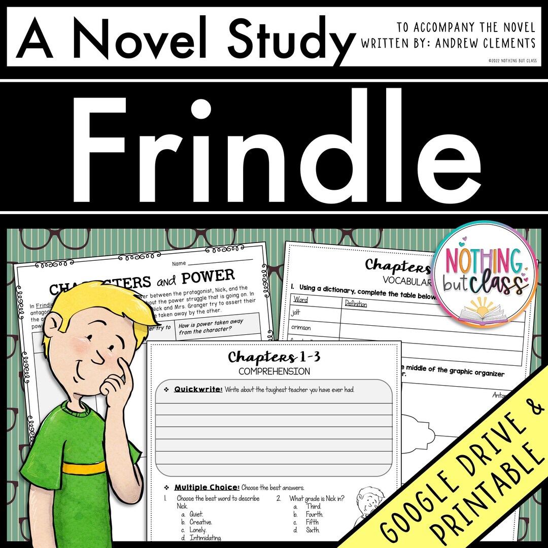 Frindle Novel Study Unit | Literature Guide | Comprehension Worksheets ...