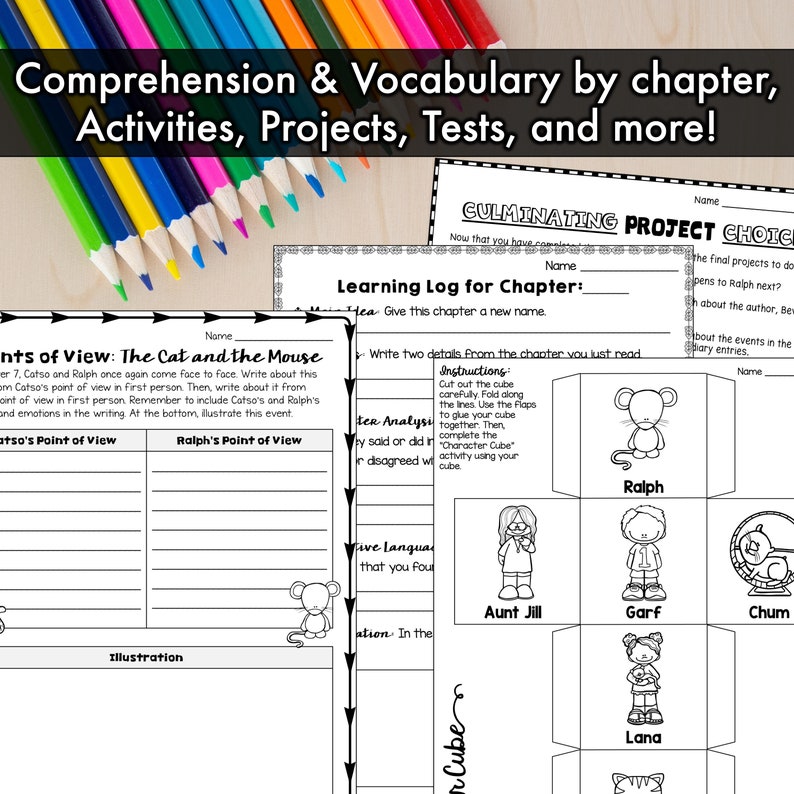 Runaway Ralph Novel Study Unit | Literature Guide | Comprehension ...