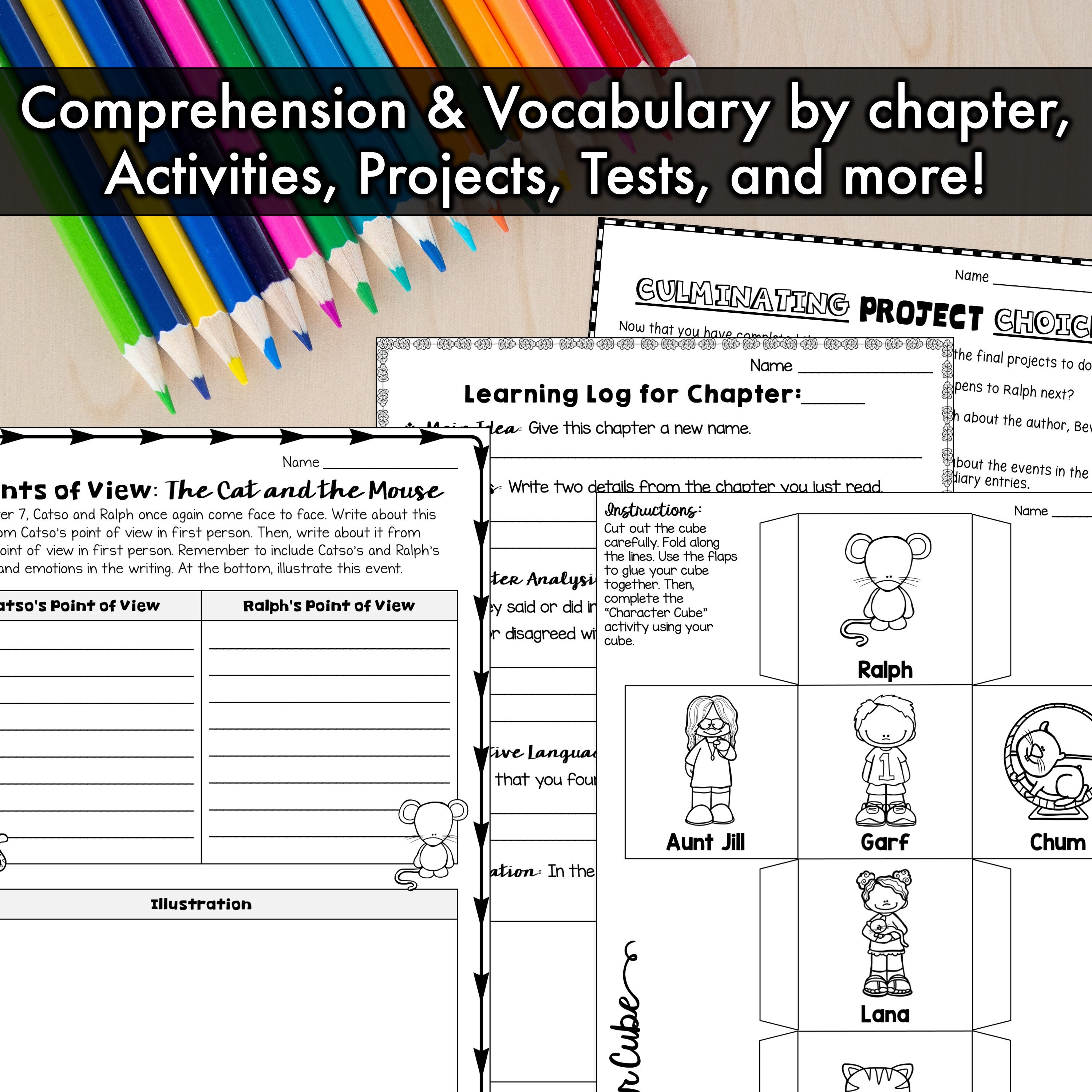 Runaway Ralph Novel Study Unit | Literature Guide | Comprehension ...