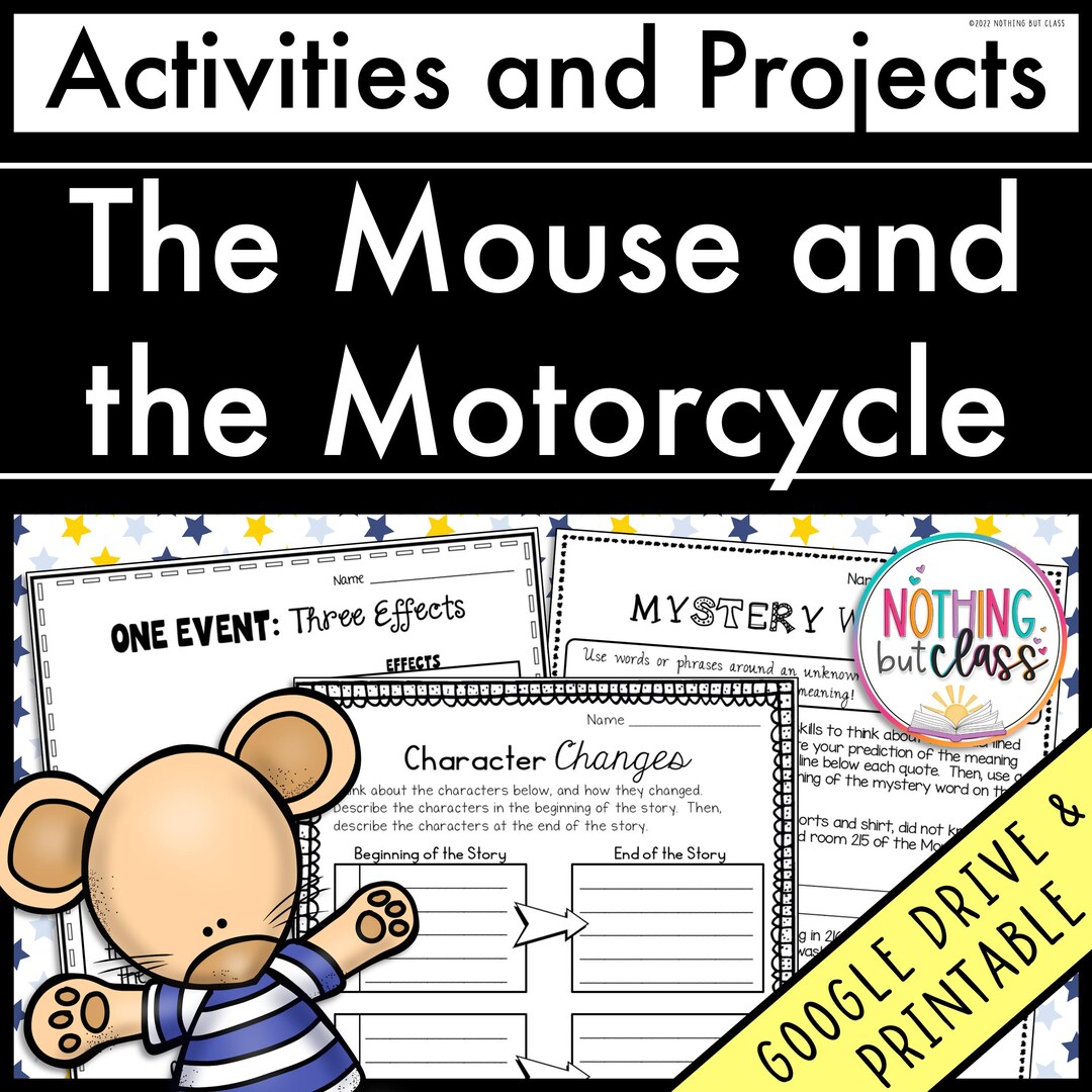The Mouse and the Motorcycle | Reading Response Activities and Projects ...