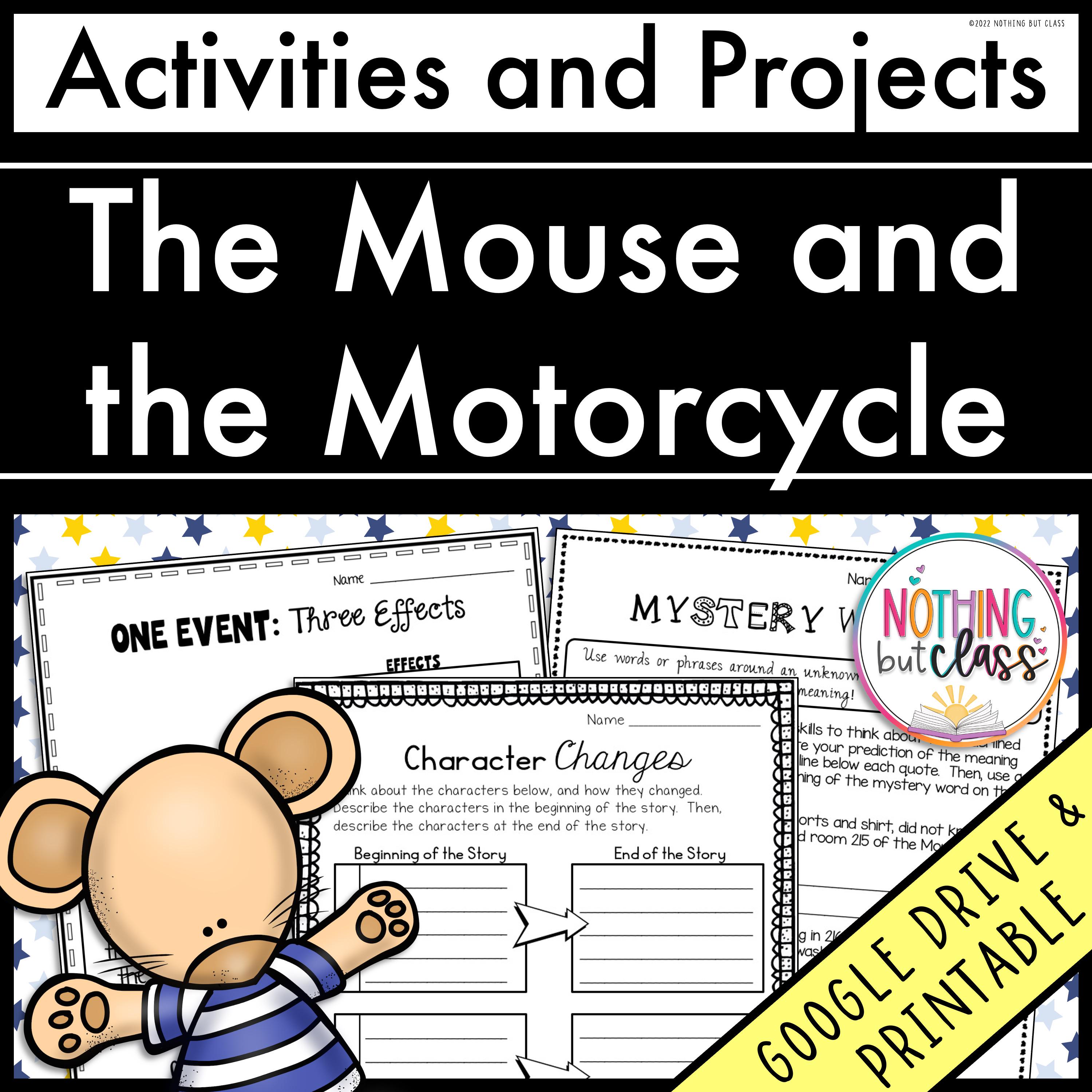 The Mouse and the Motorcycle | Reading Response Activities and Projects ...