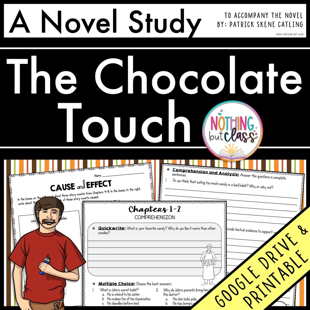 The Chocolate Touch Novel Study Unit | Literature Guide | Comprehension ...