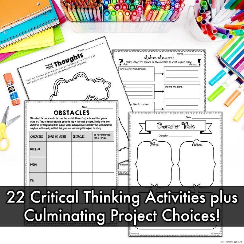 Out of the Dust | Reading Response Activities and Projects | Resources ...