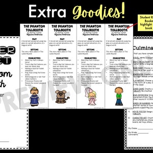 The Phantom Tollbooth Novel Study Unit | Literature Guide ...