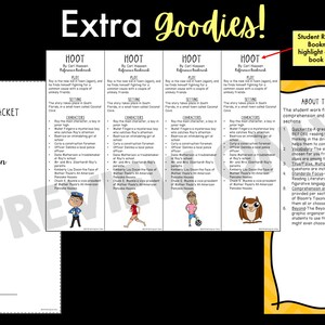 Hoot | Comprehension and Vocabulary by Chapter | Guided Reading ...