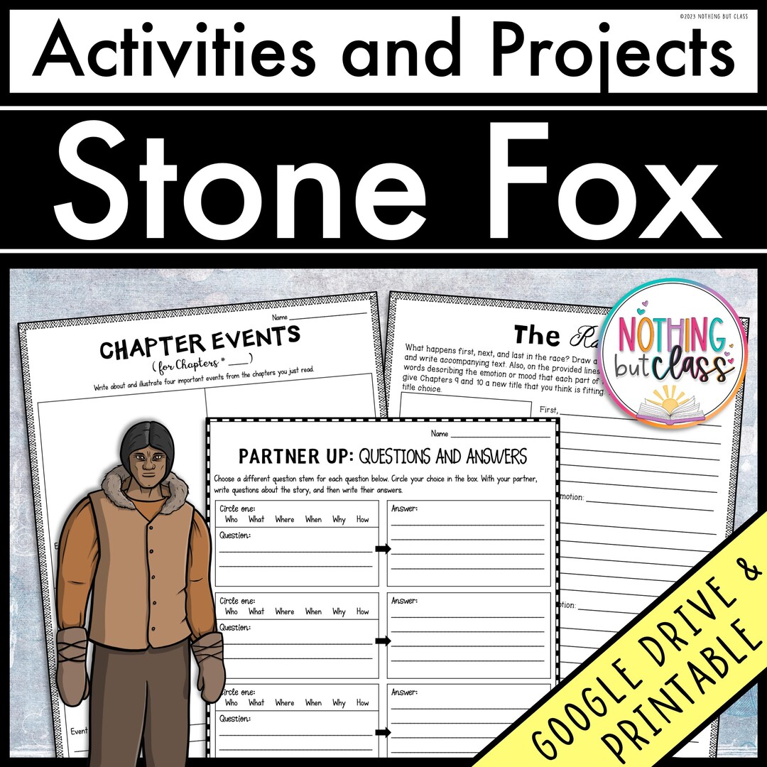 Stone Fox | Reading Response Activities and Projects | Guided Reading ...