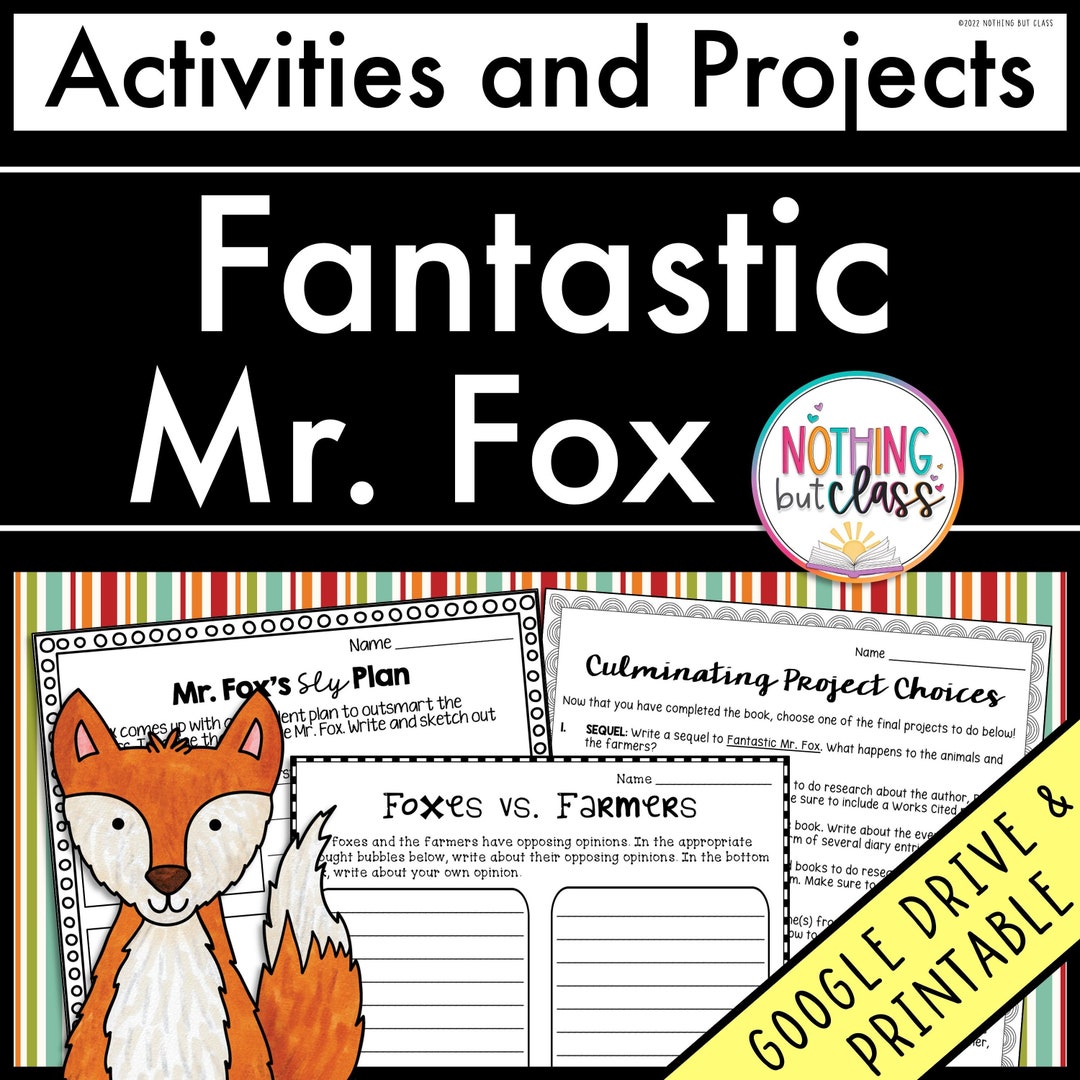 Fantastic Mr. Fox | Reading Response Activities and Projects | Guided ...