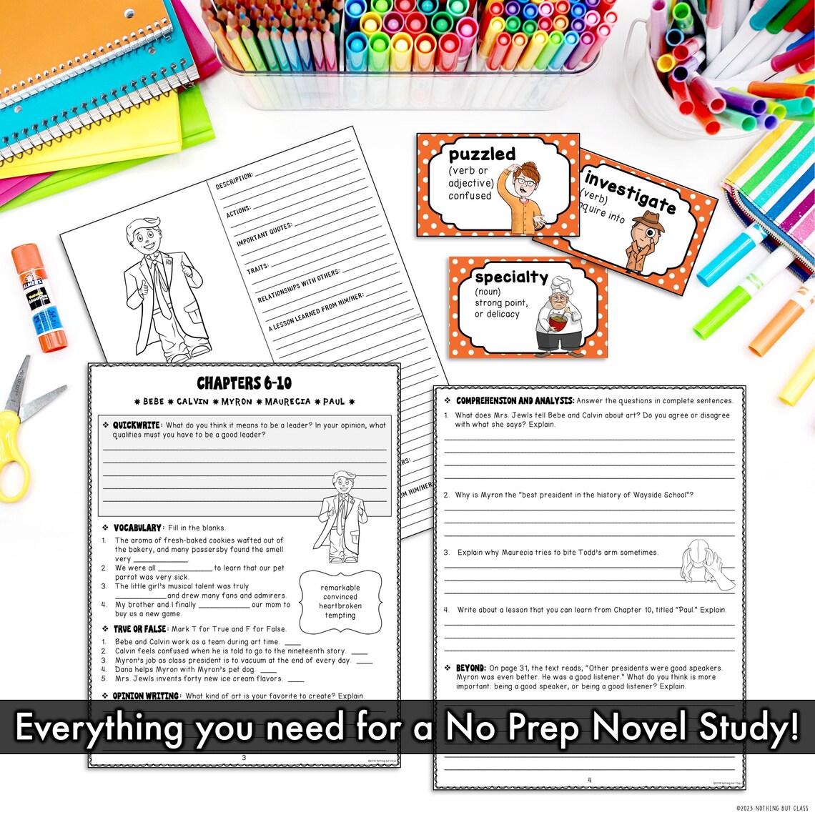 Sideways Stories From Wayside School Novel Study Unit | Literature ...