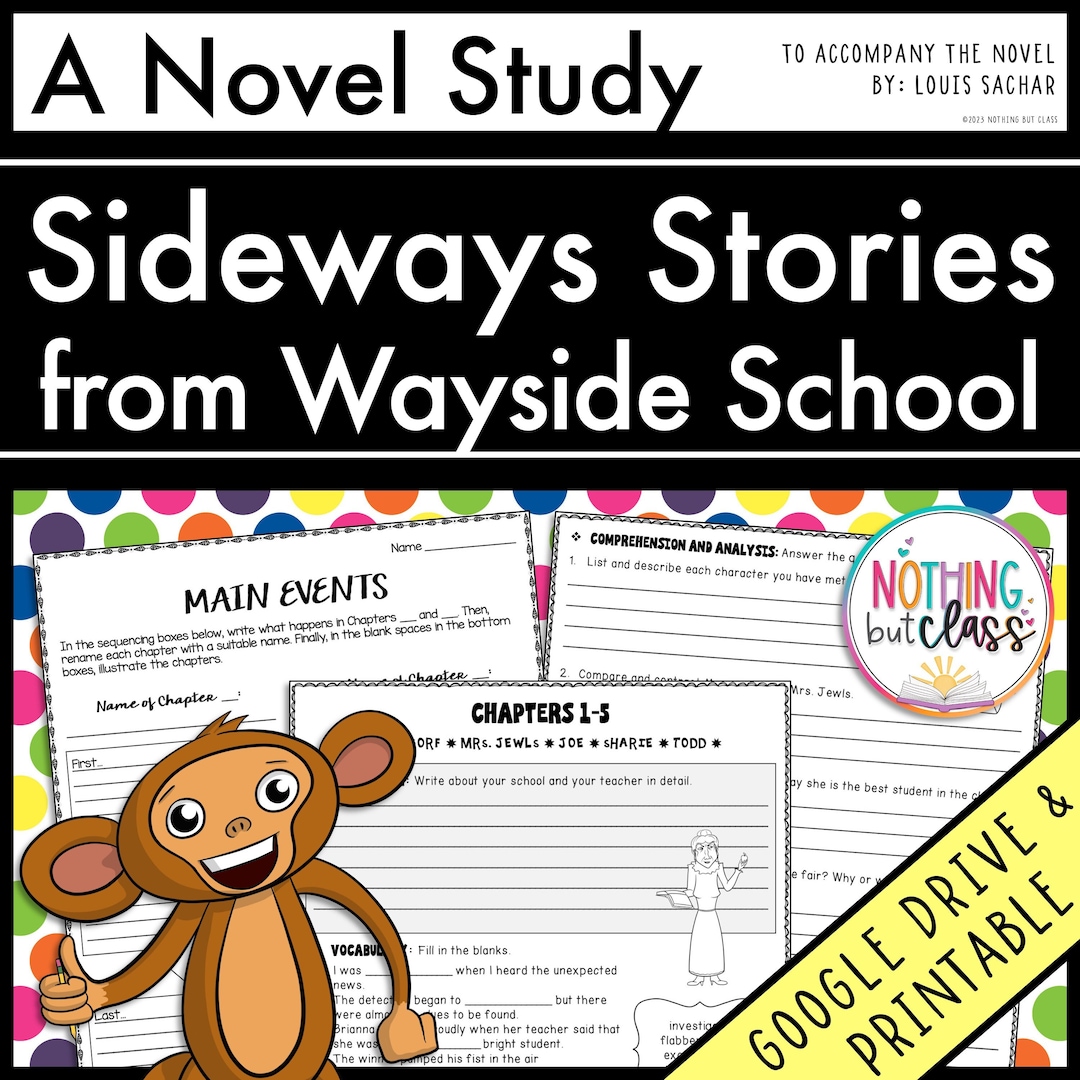 Sideways Stories From Wayside School Novel Study Unit | Literature ...
