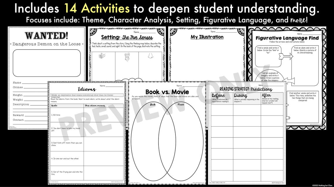 The Phantom Tollbooth | Reading Response Activities and Projects ...