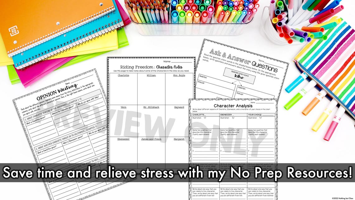 Riding Freedom | Reading Response Activities and Projects | Guided ...