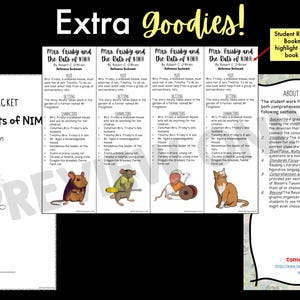 Mrs. Frisby and the Rats of Nimh | Comprehension and Vocabulary by ...