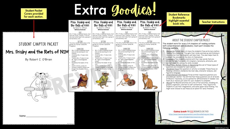 Mrs. Frisby and the Rats of Nimh | Comprehension and Vocabulary by ...