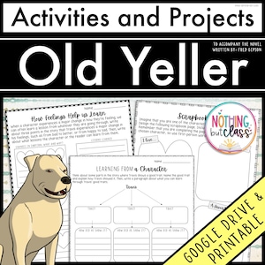 Old Yeller | Reading Response Activities and Projects | Resources for ...