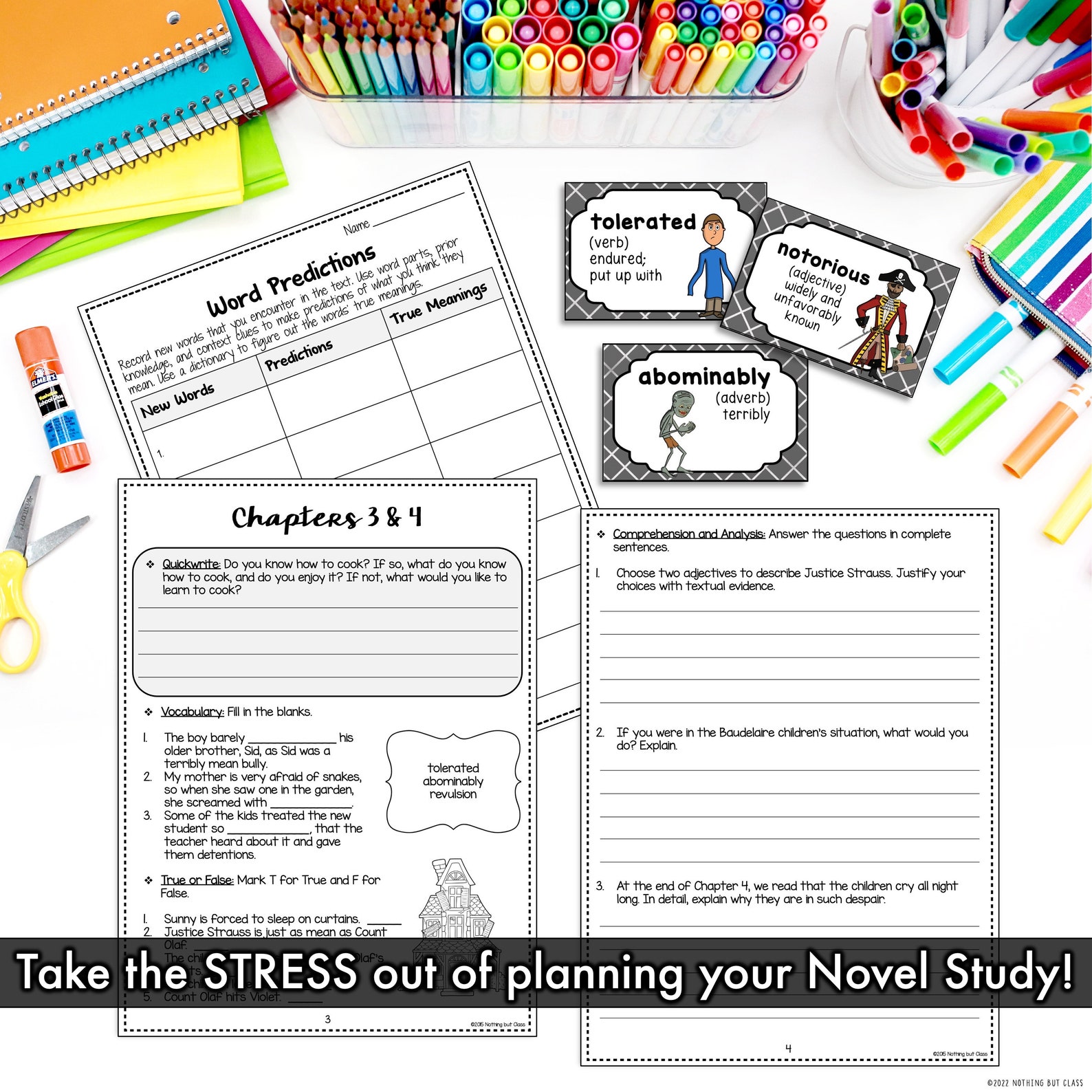 The Bad Beginning Novel Study Unit | Literature Guide | Comprehension ...