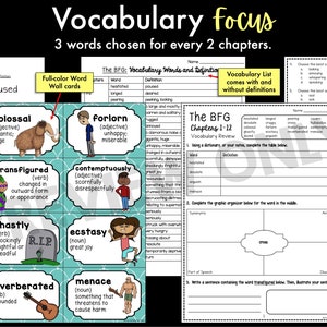 The BFG Novel Study Unit | Literature Guide | Comprehension Worksheets ...