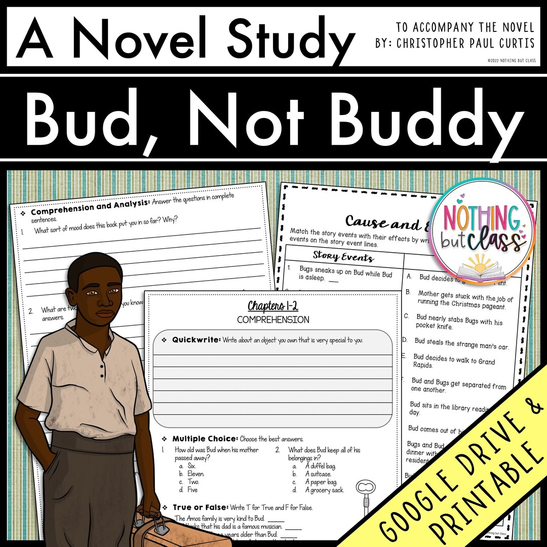 Bud, Not Buddy Novel Study Unit | Literature Guide | Comprehension ...