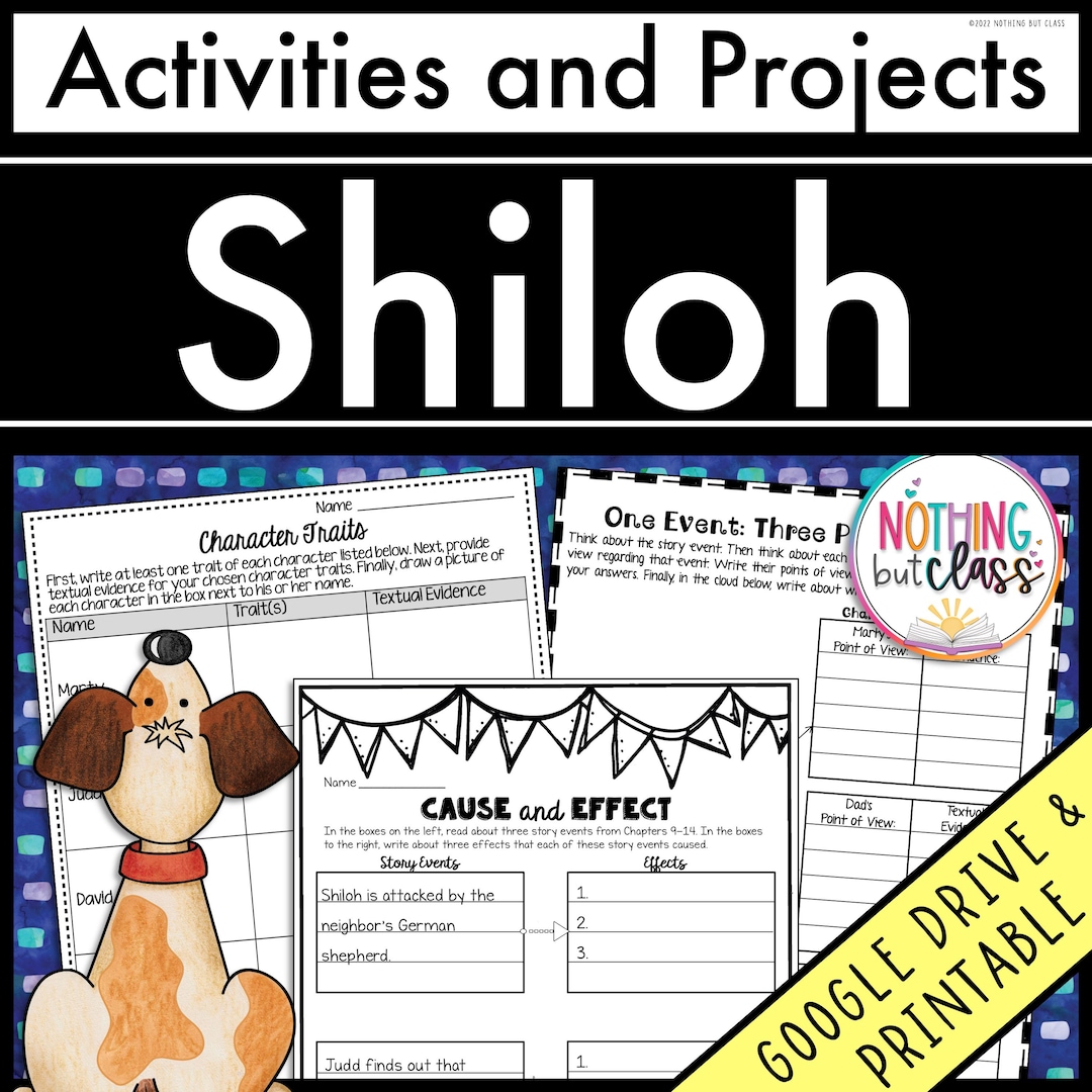 Shiloh | Reading Response Activities and Projects | Guided Reading ...