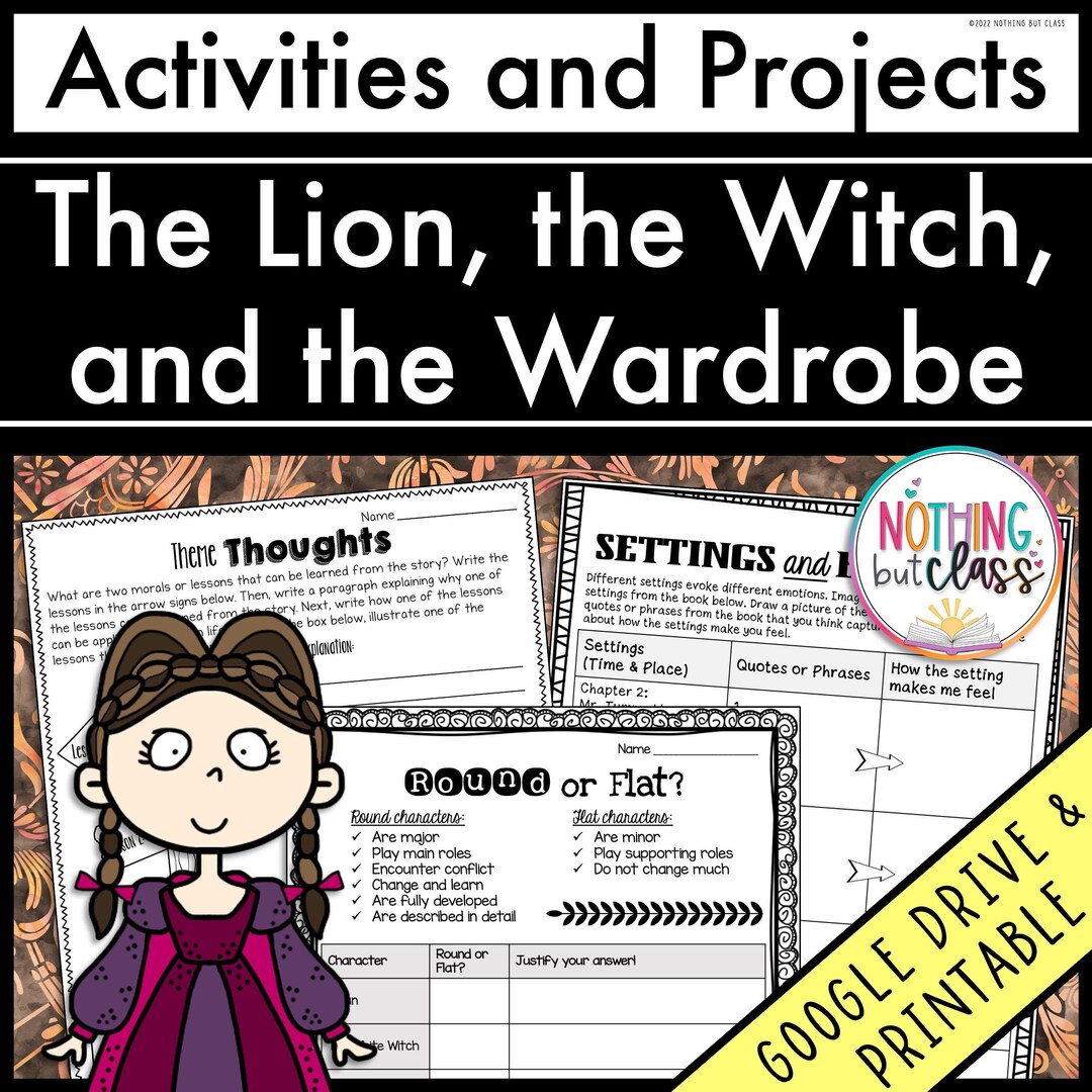 The Lion, the Witch, and the Wardrobe | Reading Response Activities and ...