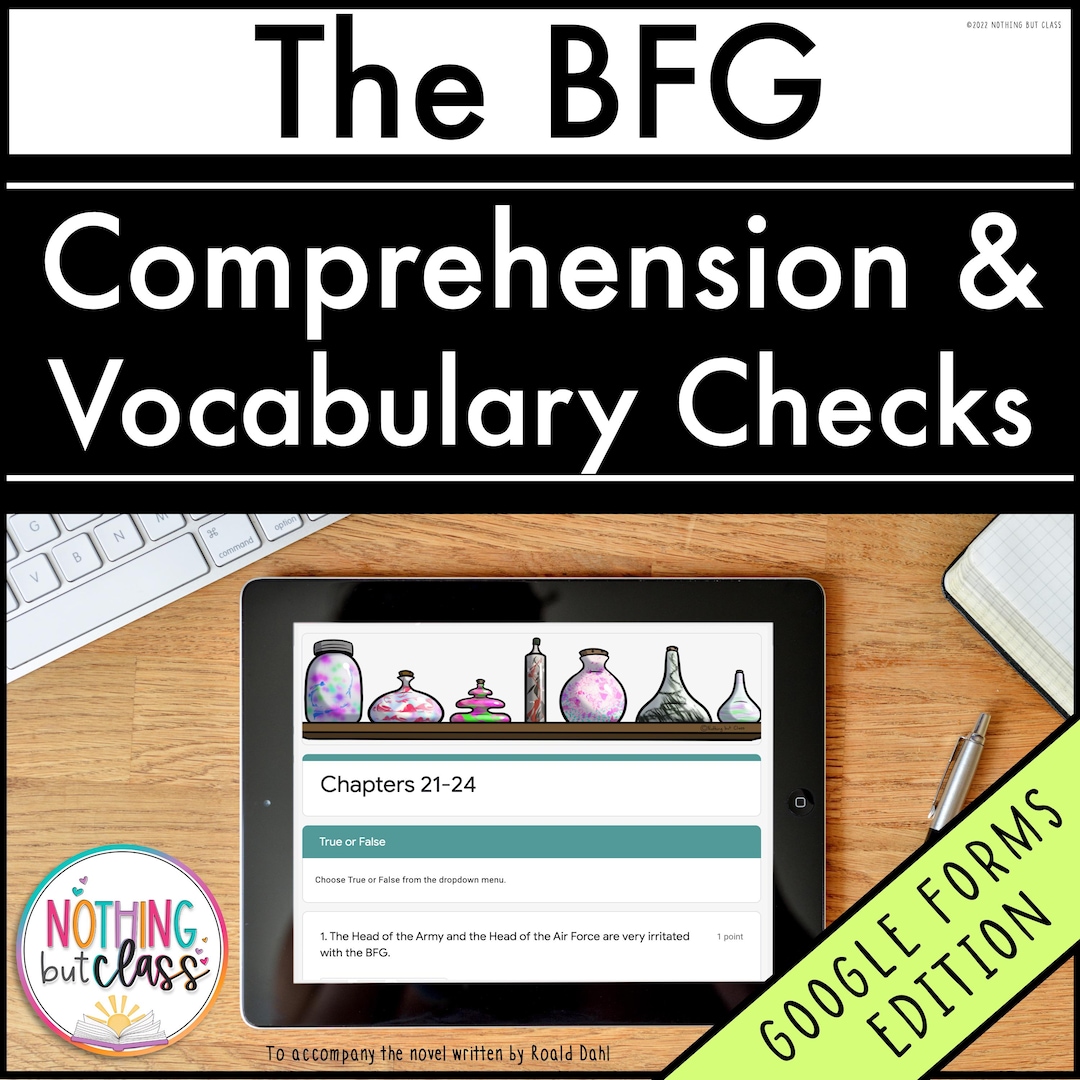 The BFG Novel Study - Google Forms Edition - Comprehension and ...