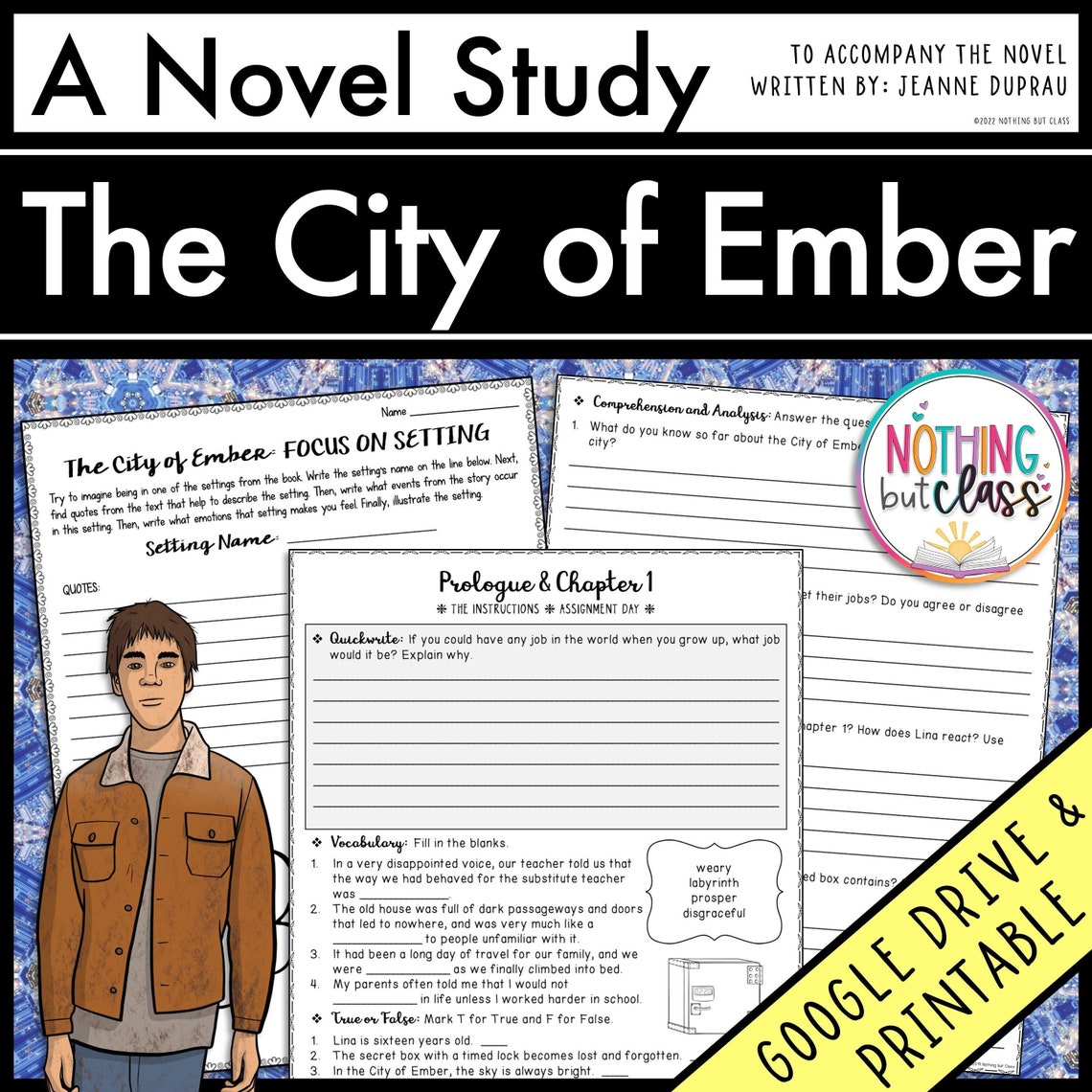 The City of Ember Novel Study Unit | Literature Guide | Comprehension ...