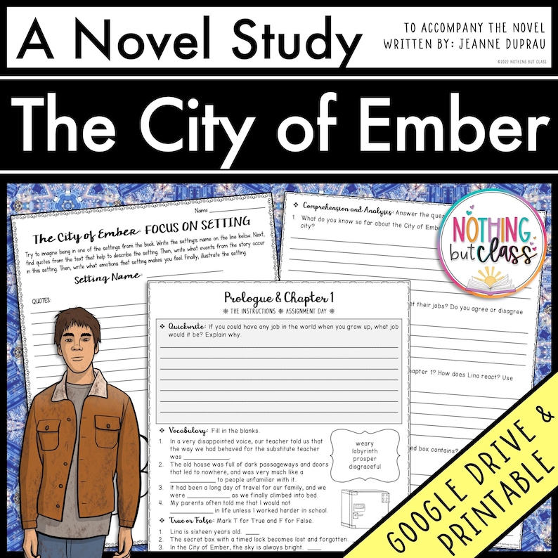 The City of Ember Novel Study Unit | Literature Guide | Comprehension ...