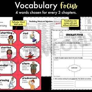 Chocolate Fever | Comprehension and Vocabulary by Chapter | Guided ...