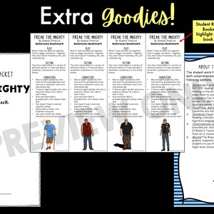 Freak the Mighty Comprehension and Vocabulary by Chapter Guided Reading ...