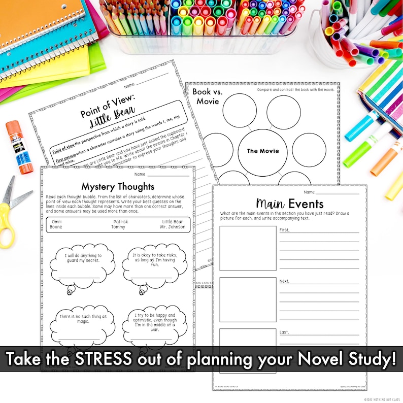 The Indian in the Cupboard | Reading Response Activities and Projects ...