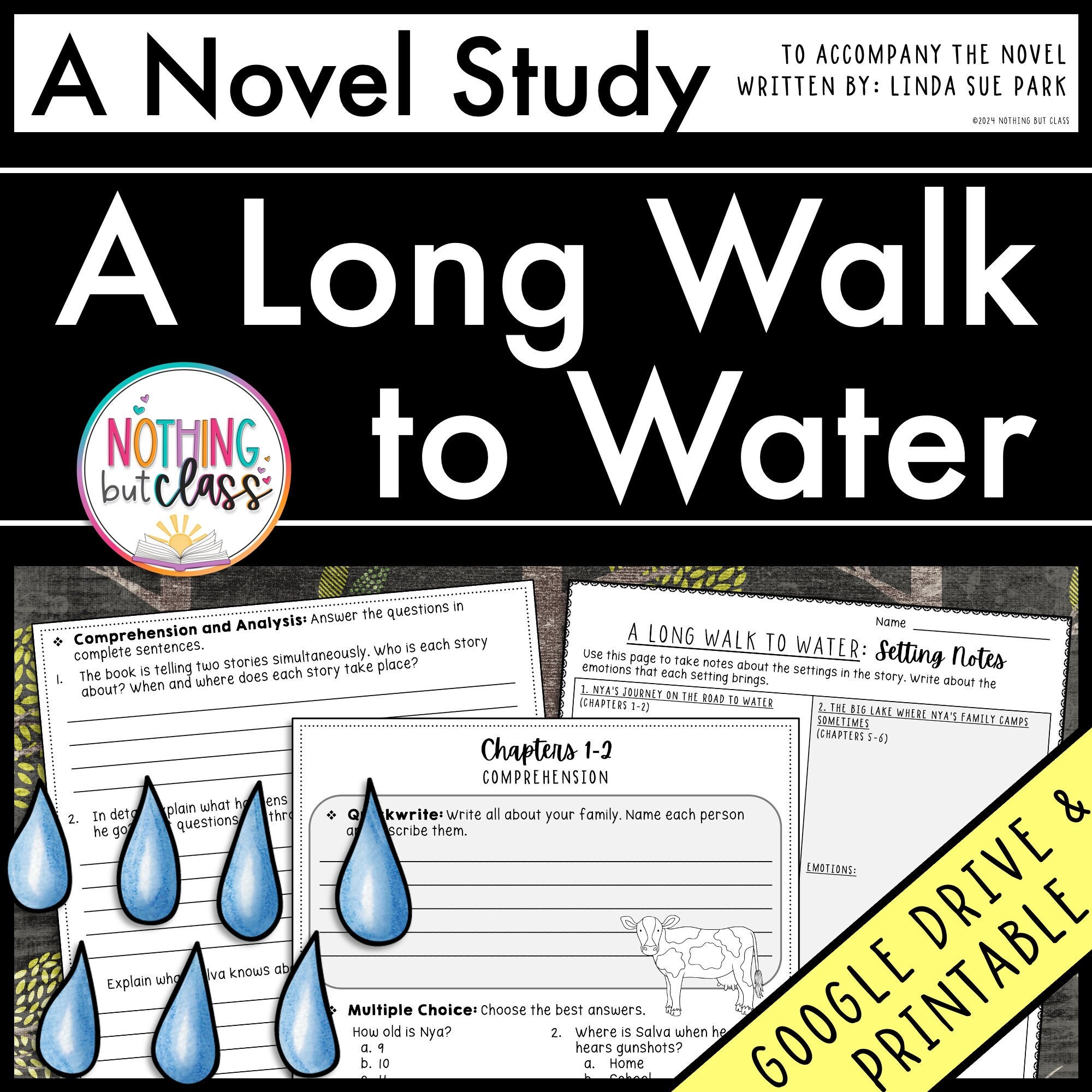 A Long Walk to Water Novel Study Unit | Literature Guide ...