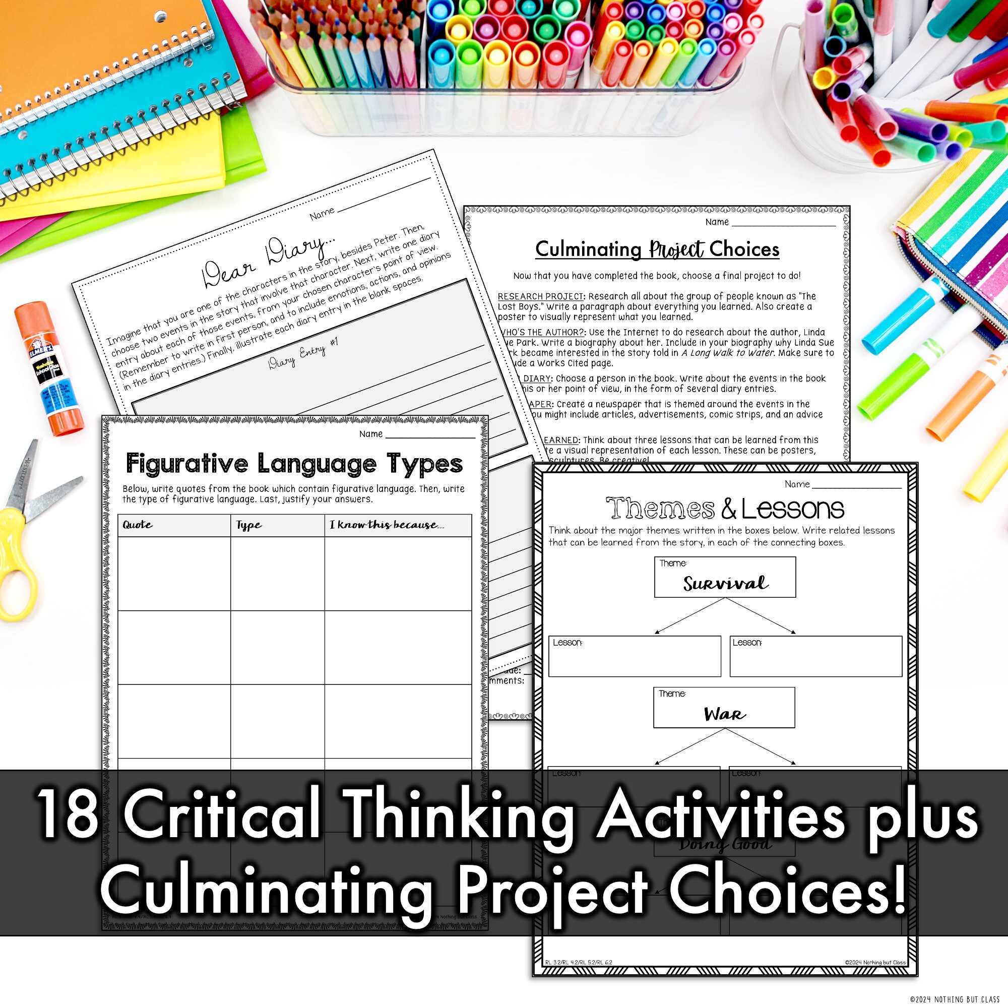A Long Walk to Water | Reading Response Activities and Projects ...