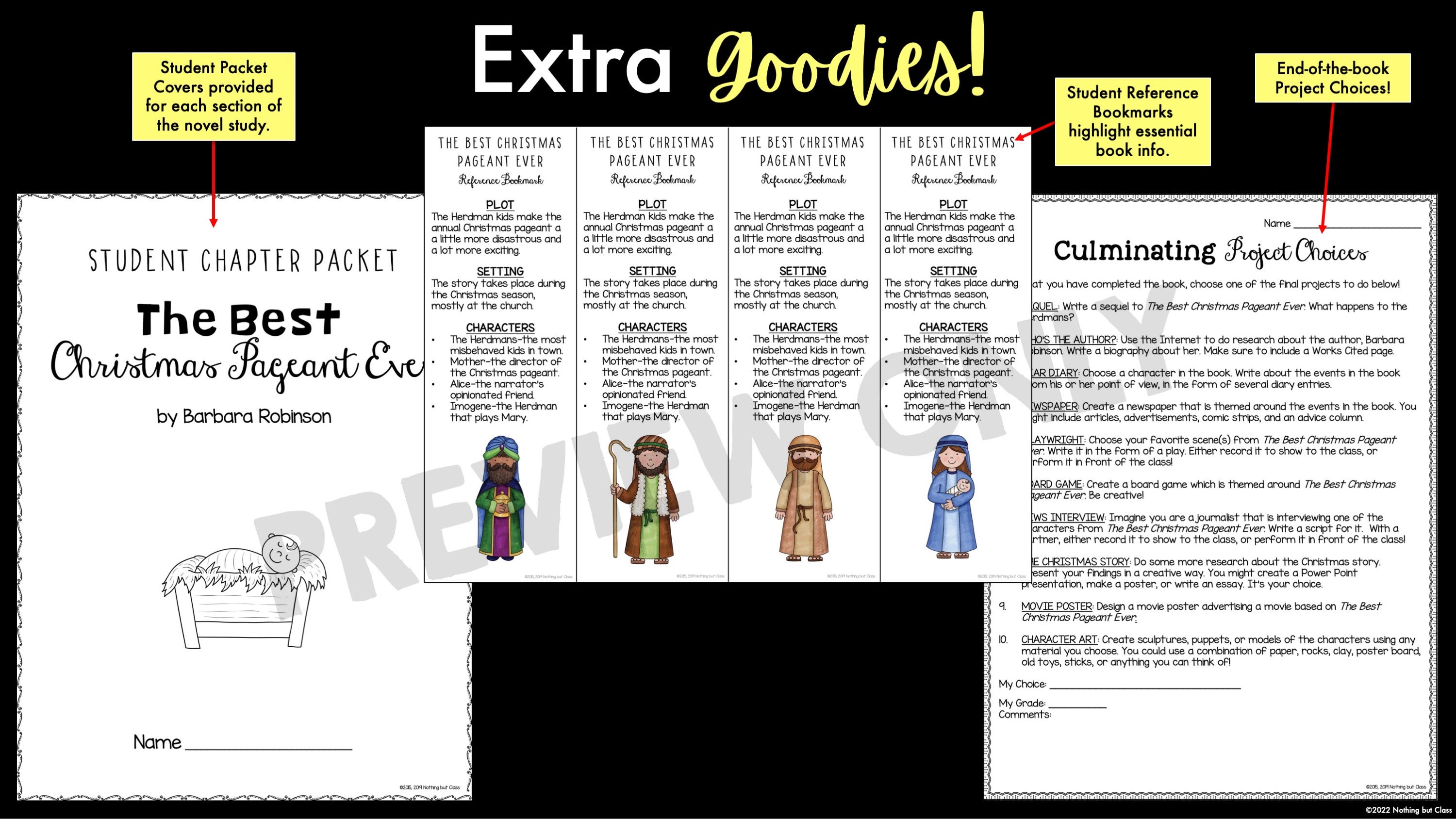The Best Christmas Pageant Ever Novel Study Unit | Literature Guide ...