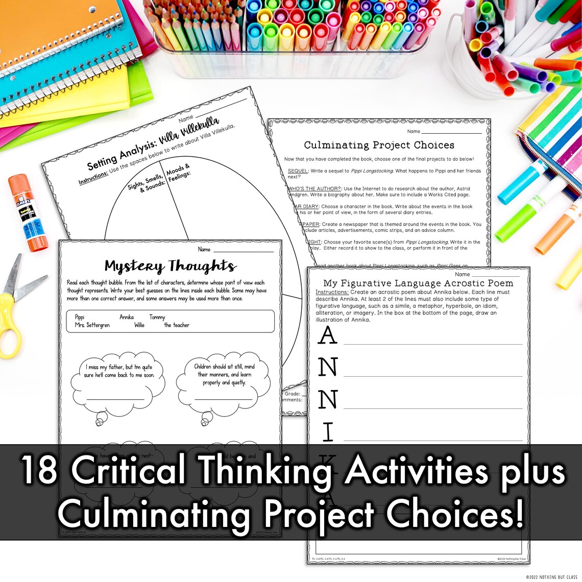 Pippi Longstocking | Reading Response Activities and Projects ...