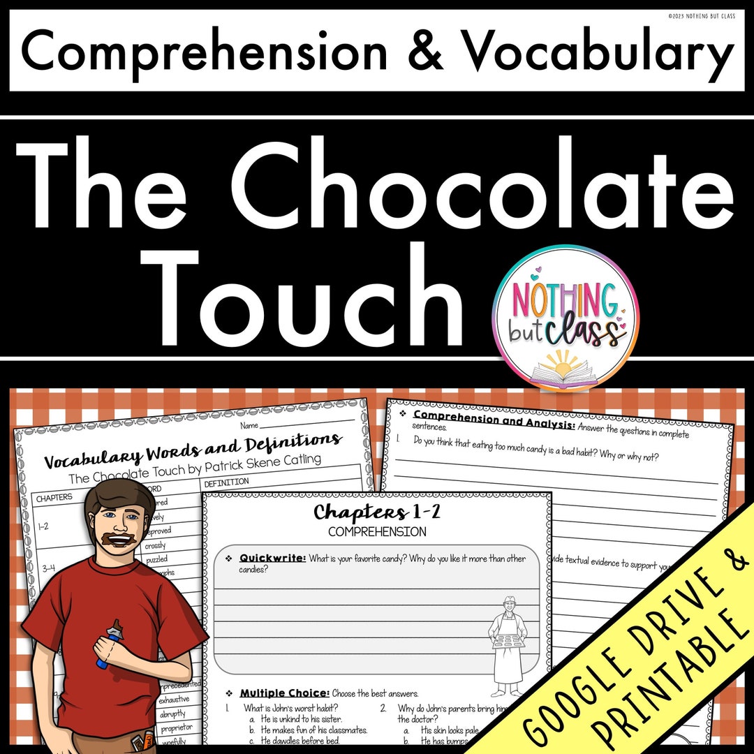 The Chocolate Touch | Comprehension and Vocabulary by Chapter | Guided ...