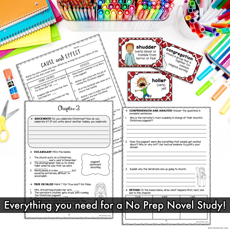 The Best Christmas Pageant Ever Novel Study Unit | Literature Guide ...