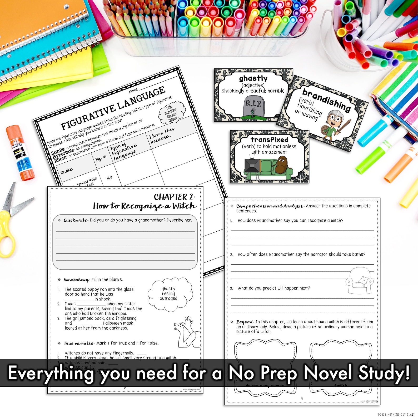 The Witches Novel Study Unit | Literature Guide | Comprehension ...