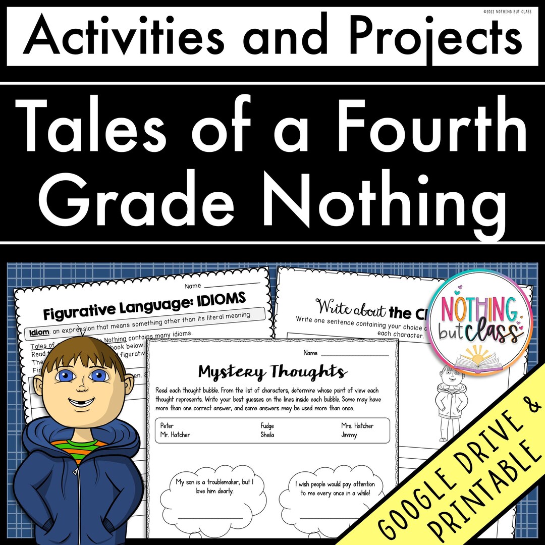 Tales of a Fourth Grade Nothing | Reading Response Activities and ...