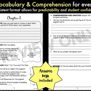 The Best Christmas Pageant Ever | Comprehension and Vocabulary by ...