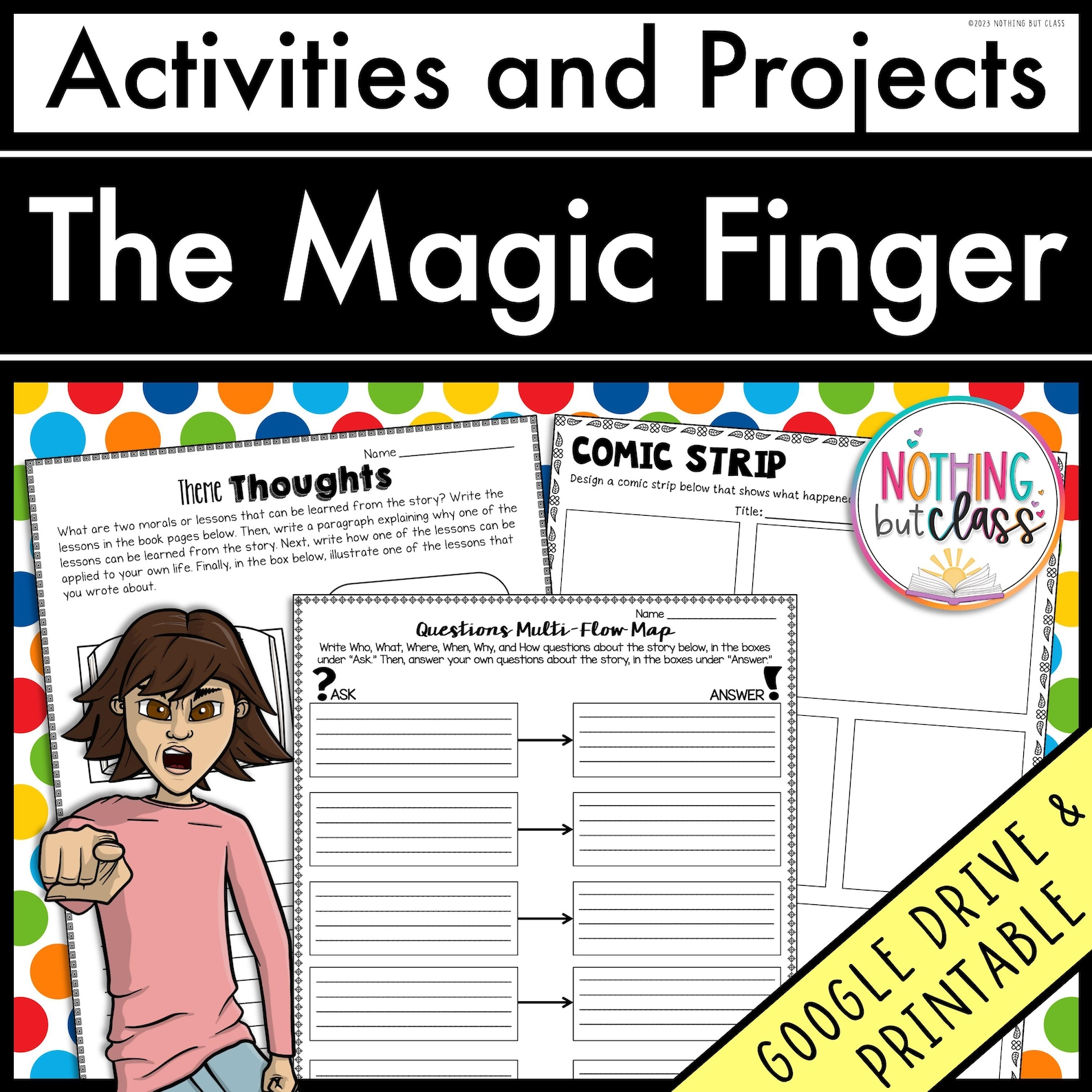 The Magic Finger | Reading Response Activities and Projects | Resources ...