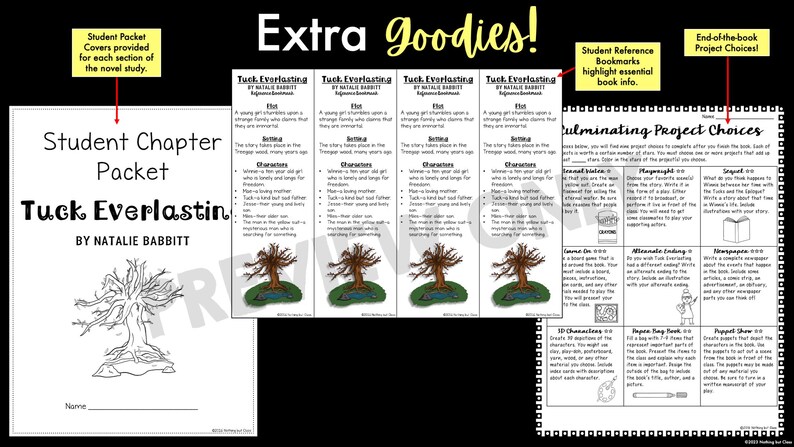 Tuck Everlasting Novel Study Unit | Literature Guide | Comprehension ...