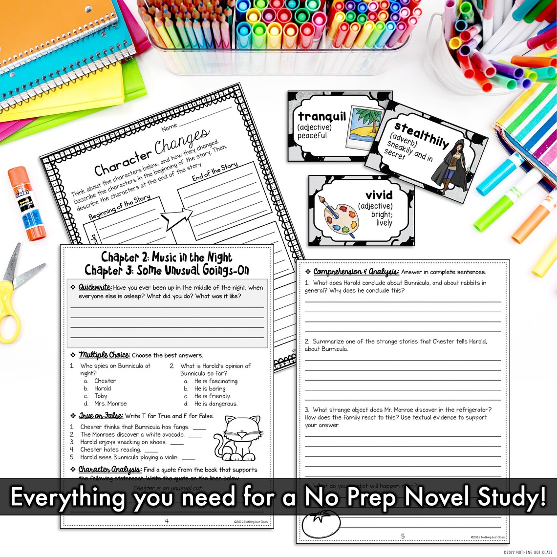 Bunnicula Novel Study Unit | Literature Guide | Comprehension ...