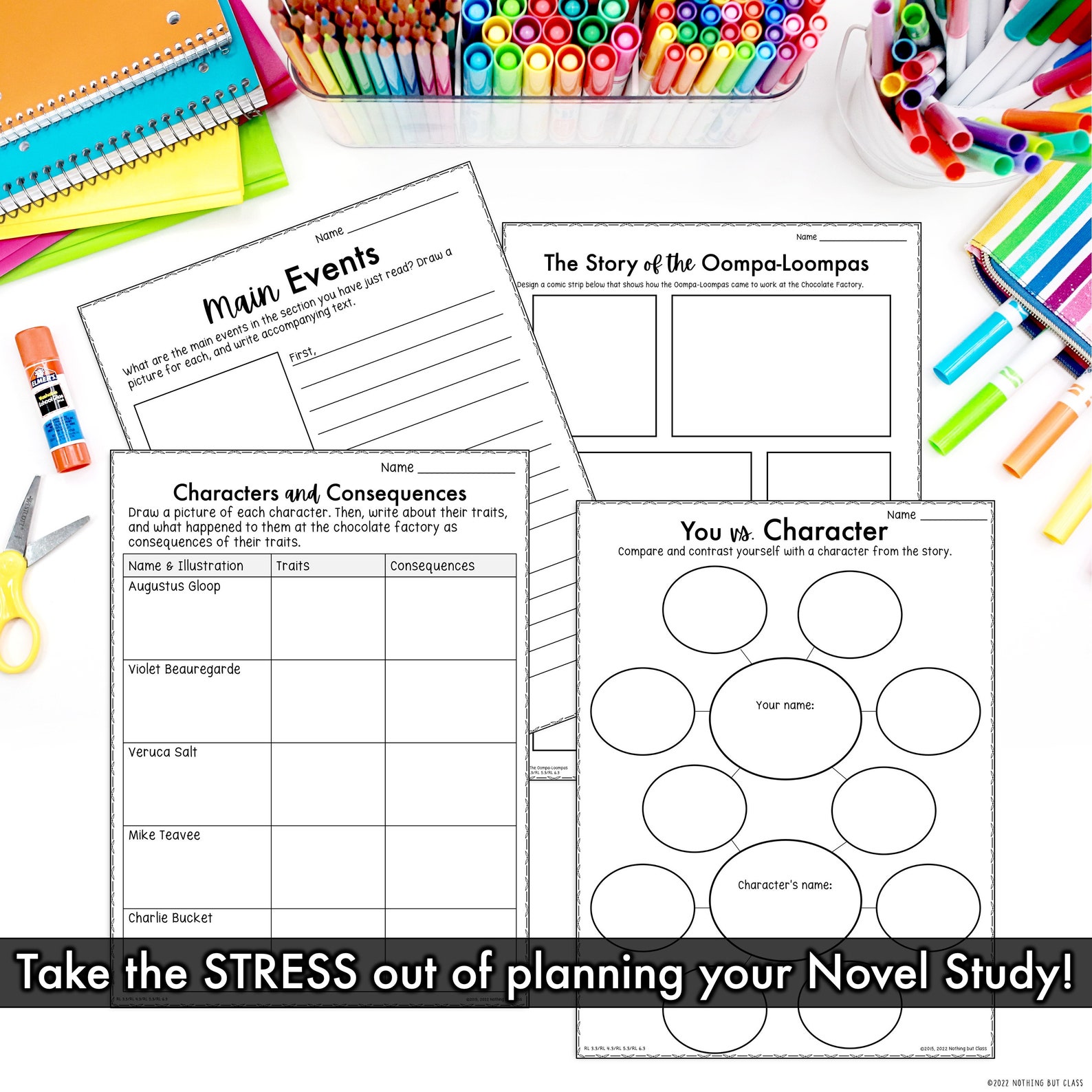 Charlie and the Chocolate Factory | Reading Response Activities and ...