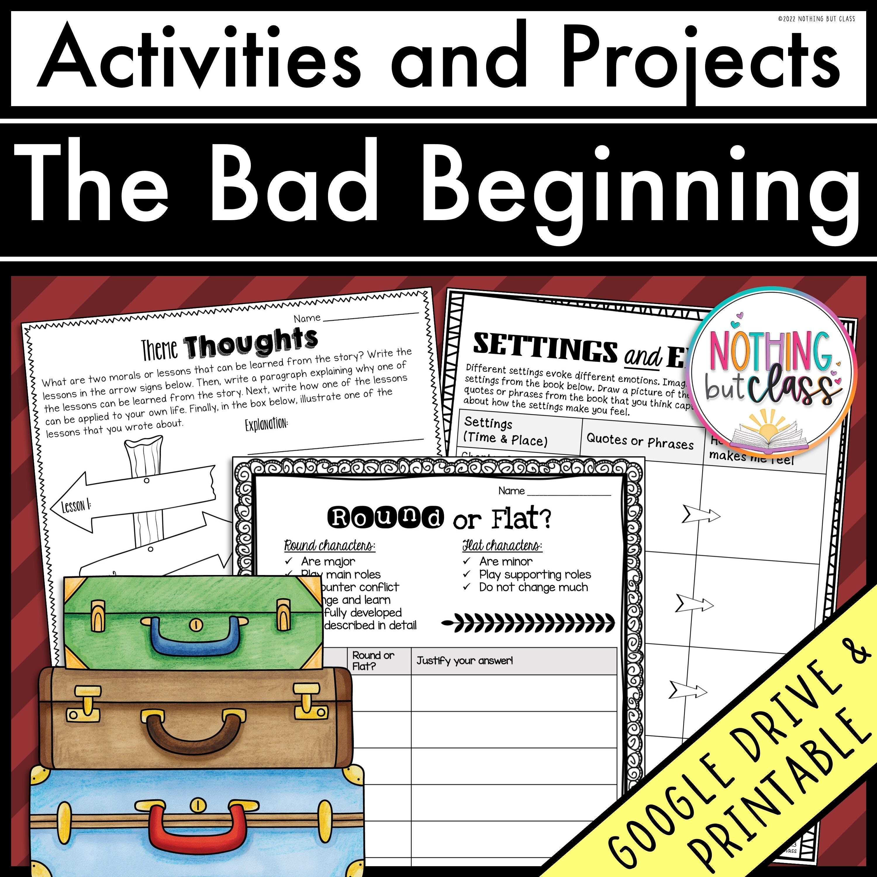 The Bad Beginning | Reading Response Activities and Projects | Guided ...