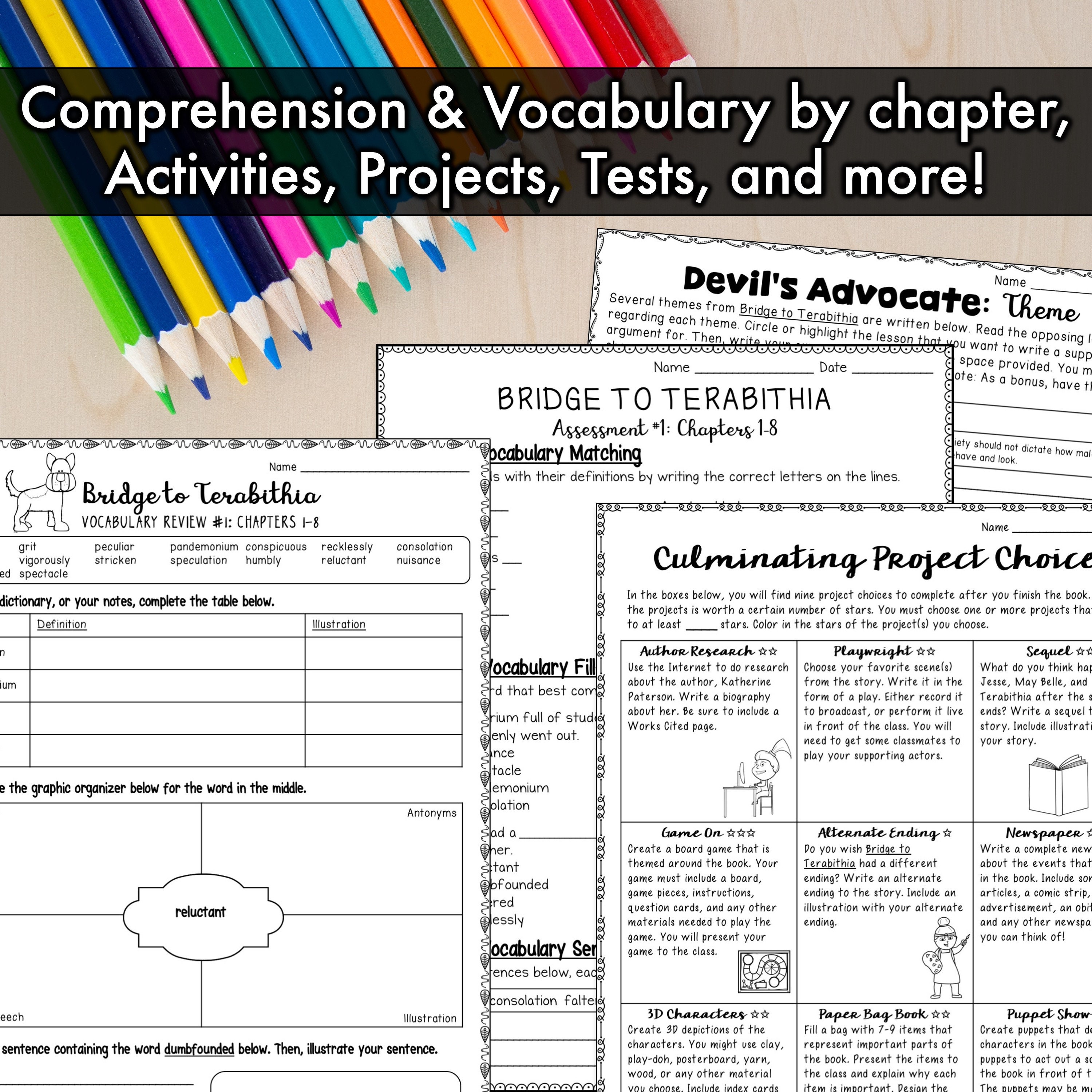 Bridge to Terabithia Novel Study Unit | Literature Guide ...