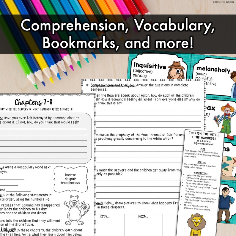 The Lion, the Witch, and the Wardrobe | Comprehension and Vocabulary by ...