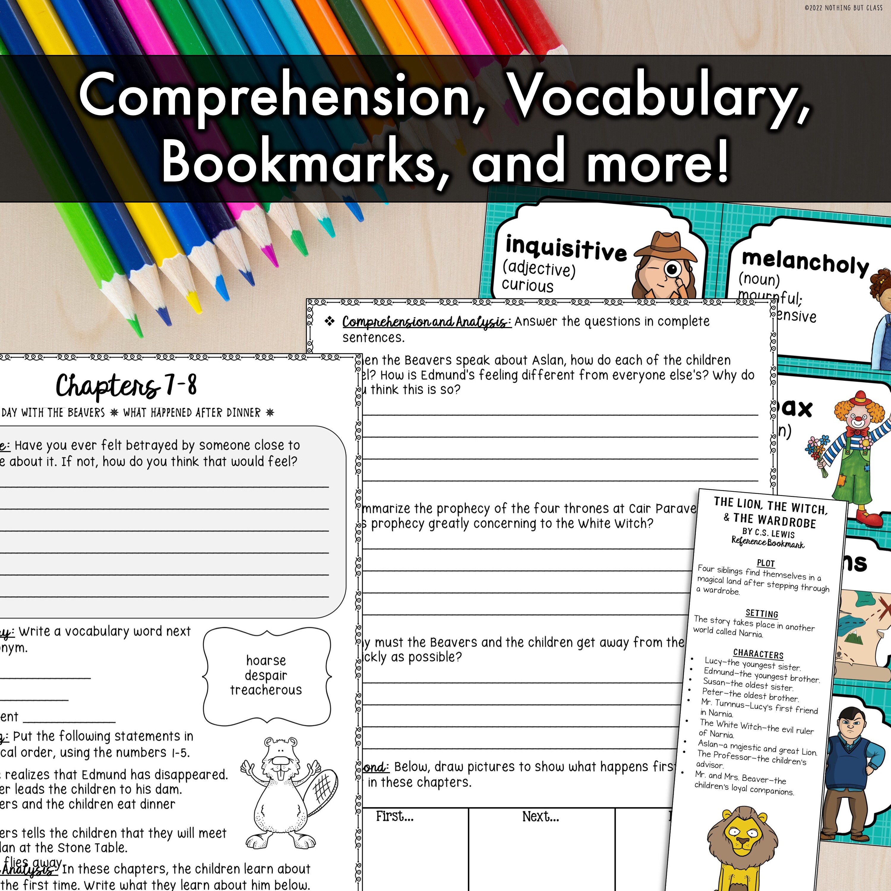 The Lion, the Witch, and the Wardrobe | Comprehension and Vocabulary by ...