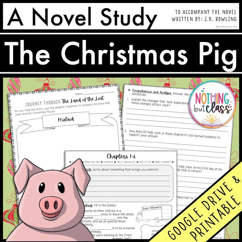 The Christmas Pig Novel Study Unit | Literature Guide | Comprehension ...