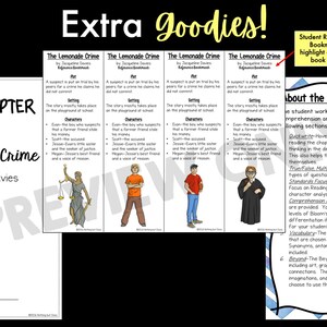 The Lemonade Crime | Comprehension and Vocabulary by Chapter | Guided ...