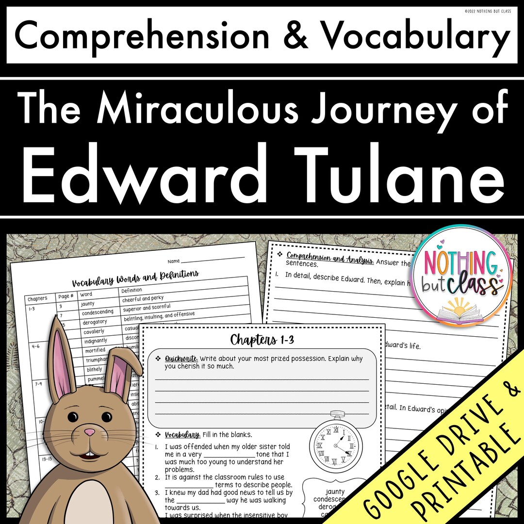 The Miraculous Journey of Edward Tulane | Comprehension and Vocabulary ...